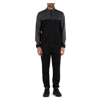 Emporio Armani Sportliches Sweatshirt- und Hosen-Set mit Rei&szlig;verschluss - - Sport - Herren - Schwarzk - S