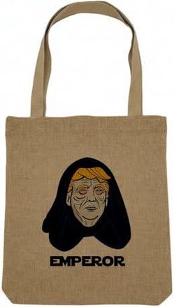 Fabulous Sac Shopping Tote Bag Aspect Lin - Empereur Dark Sidious Trump Parodie Film Series Pr&eacute;sident - Sac de Courses Toile Epaisse 360g Beige Naturel Cabas P