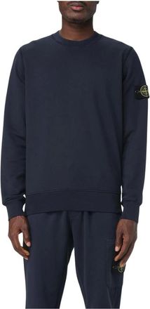 Stone Island Homme, Sweatshirts et sweats à capuche, Bleu, Taille: XL SweaT-shirt Coupe Décontractée