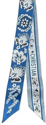 Generico Ch&acirc;le floral Tarot, &eacute;charpe longue en soie pour femme pour un style polyvalent, bleu, 100 cm