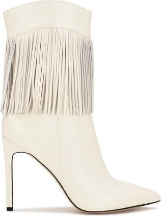 Nine West Tries Bottines à franges à talons pour femme, crème chic, 42 EU
