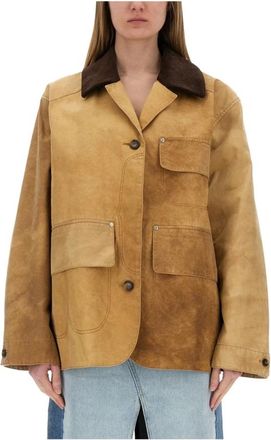 Stella McCartney Femme, Vestes, Beige, Taille: 38 FR Light Vestes