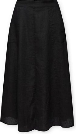 Elena Miro Femme, Jupes, Noir, Taille: 52 FR Jupe à panneaux en lin