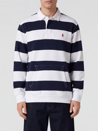 Polo Ralph Lauren Polo ray&eacute; en coton m&eacute;lang&eacute; &agrave; manches longues avec poche kangourou