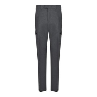 Incotex Pantalon Cargo en Flanelle - Homme - Pantalons - Gris - Taille: M
