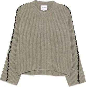 Kujten Ribbed Whipstitch-trim Sweater