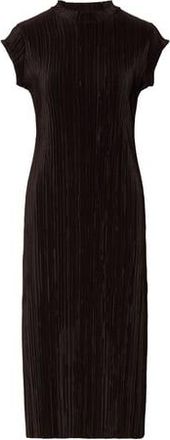 Calvin Klein Robe midi manches courtes pliss&eacute;e