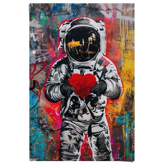 Reinders Poster, Astronauten-Graffiti, Kinderzimmer, Bilderdruckpapier, 91,5 x 61cm