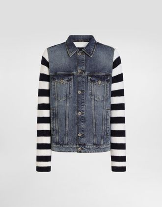 Dolce & Gabbana Jeansjacke Aus Denim - Mann Collection Mehrfarbig 46