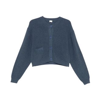 C.T. Plage Button Pocket Strickware - - Knitwear - Damen - Blau - S