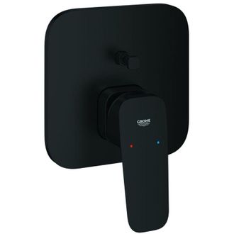 GROHE Cubeo Einhand-Wannenbatterie Mattschwarz, Fertigmontageset f&uuml;r Rapido SmartBox 35604 - Grohe