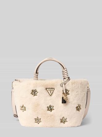 Guess Handtasche aus Kunstfell mit Ziersteinbesatz Modell SHAIDA