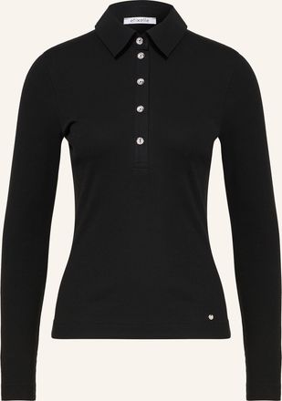 Efixelle Efixelle Jersey-Poloshirt Mit Schmucksteinen schwarz