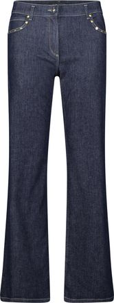 Betty Barclay Damen Casual-Hose mit Waschung 44, Dark Blue Denim