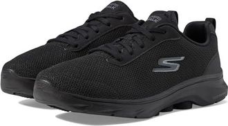 Skechers Femme Go Walk 7 Clear Path Baskets Basses, Black Textile/Trim, 37.5 EU