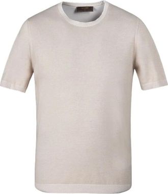 Moorer Homme, Pulls, Beige, Taille: M Pull en Tricot Col Rond