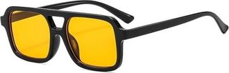 Generic Lunettes De Soleil Carr&eacute;es For Homme Et Femme, Id&eacute;ales For Les Activit&eacute;s En Ext&eacute;rieur, Vacances Ou Le Shopping(Yellow)