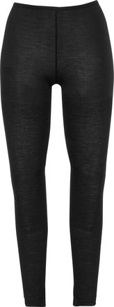 Nina Von C. Damen-Unterhose, lang Wolle/Seide schwarz Größe 42