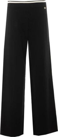 Liu Jo Femme, Pantalons, Noir, Taille: 36 FR Pantalon large