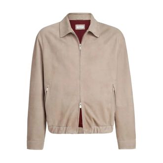 Brunello Cucinelli Mpcao2071 Lederjacke - - Jackets - Herren - Beige - XL
