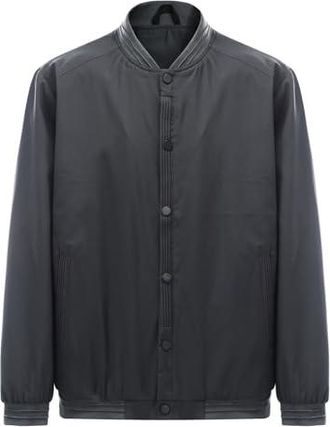 AlltheMen Veste Homme Décontracté Couleur Uni Blouson Légère Mi Saison Formal Jacket Bombers Coupe Vent Gris XXL