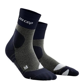 CEP HIKING MERINO MID CUT SOCKS REDESIGN für Herren | Knöchellange Wandersocken mit Kompression | Trekkingsocken für optimale Trittsicherheit in Peacoat/G