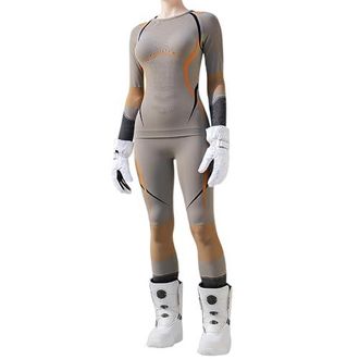Generic 2026 Combinaison Thermique de Ski Femme sous-V&ecirc;tement Chaud Sportif Veste et Collant pour Conditions Hivernales