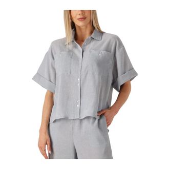 Moss Copenhagen Damen, Blusen & Hemden, Grau, MGr&ouml;&szlig;e