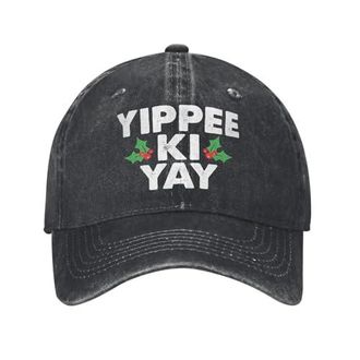 Generic Chapeau Homme, Yippee Ki Yay Logo Casquette de Baseball d&eacute;contract&eacute;e Chasse Solaire d&eacute;t&eacute; Camping Casquettes Hip-hop Cadeau de Casquettes r&eacute;tro ajust&eacute;e