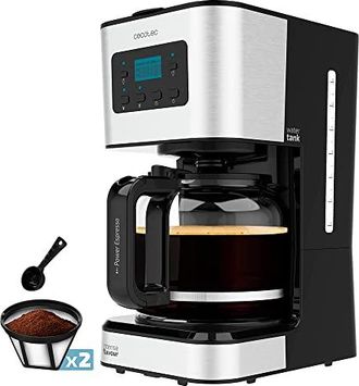 Cecotec Programmierbare Tropfkaffeemaschine Coffee 66 Smart Plus. 980W, Fassungsvermögen 12 Tassen, ExtemAroma-Technologie, AutoClean-Funktion, Edelstahldesig