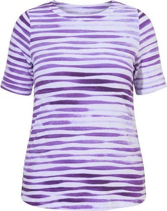 Ulla Popken T-Shirt T-Shirt Ziersteine U-Boot-Ausschnitt Halbarm
