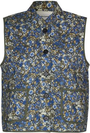 Lollys Laundry Femme, Vestes, Multicolore, Taille: 36 FR Gilet matelassé avec imprimé intégral
