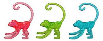 Fackelmann Fackelmann Partyglasmarker TROPICAL, Glasmarkierer in Affenform, Markierungen für Gläser und Becher (Farbe: Bunt), Menge: 50 Stück, 4.5 x 3 x 0,9 cm