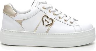 Nero Giardini E513022D Sneakers Femme en Cuir - Blanc 41 EU