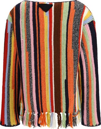 Prada Wool and Cashmere Striped Sweater - Multicolor