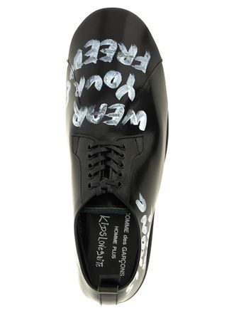 Comme Des Gar&ccedil;ons Hand-Painted Leather Oxford - Black