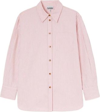Ganni Femme, Blouses et Chemises, Rose, Taille: 40 FR Camisa Oxford