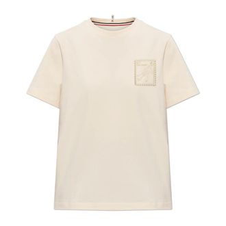 Moncler Day-Namic T-Shirt - - Tops - Damen - Beige - M