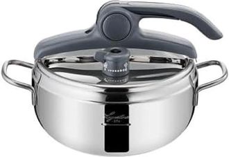 Lagostina Irradial Control LagoeasyUP 3,5 l Schnellkochtopf aus Edelstahl 18/10, Ø 22 cm, für Induktion und Gas, Vereinfachtes Öffnen des Deckels, mit 3-lagigem