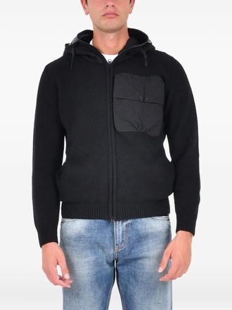 C.P. Company hoodie zipp&eacute; &agrave; d&eacute;tail de verres - Noir
