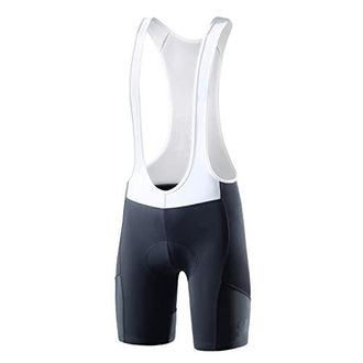 Santic Cuissard de vélo à Bretelles pour Homme - Rembourré - Séchage Rapide - Élastique M Blanc