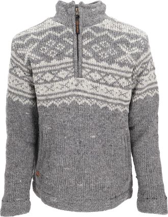 Guru Shop Wollpullover, Troyer Wollpullover, Seemannspullover - Grau, Herren, Wolle, Size:XL