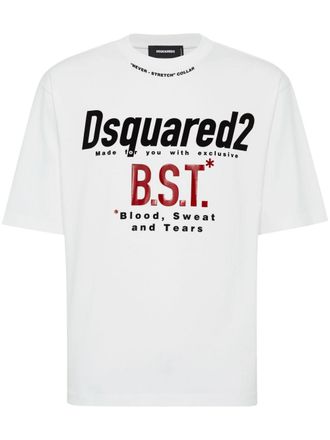Dsquared2 t-shirt Blood Sweat Tears - Blanc