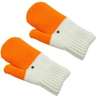 Generic Gants dhiver rigolos en forme doie - Fait &agrave; la main - Cadeau amusant pour petite amie et femme, Enfants et adultes, taille unique