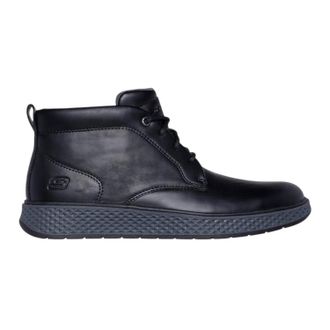 Skechers Burkett Stiefeletten f&uuml;r Herren, Leder, Flach (Schwarz)