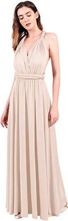 Ibtom Robe longue convertible pour femme - Robe de soir&eacute;e, de bal, de mariage, de cocktail - Vert - Taille XS