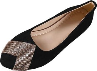 Generic Chaussures plates &agrave; bout pointu pour femme - &Eacute;l&eacute;gantes, l&eacute;g&egrave;res, polyvalentes, respirantes et confortables - Pour le travail et les f&ecirc;tes, dor&eacute;, 37.5 