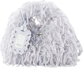 Ganni Hobo Mini Grained - - Bags - Damen - Grau - ONE SIZE