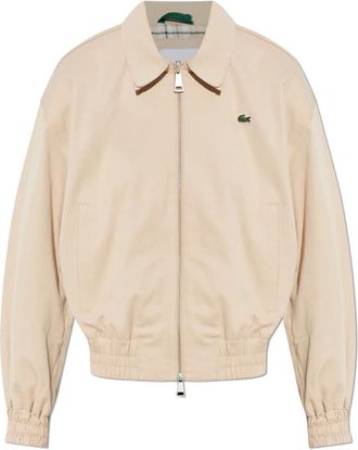 Lacoste Femme, Vestes, Beige, Taille: 40 FR Veste Stretch &agrave; Double Col