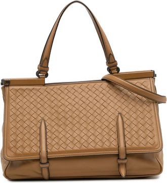 Bottega Veneta Hobo Bags - Medium Nappa Intrecciato Monaco Satchel - Gr. unisize - in Braun - f&uuml;r Damen